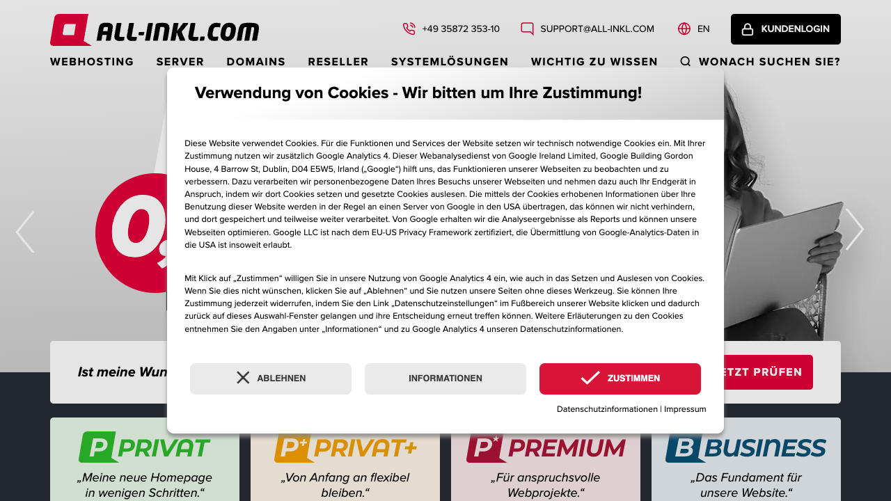 Scrape all-inkl.com | Bytewells