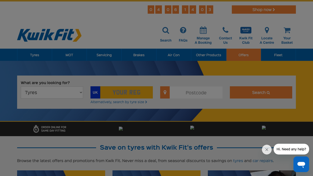 Scrape kwik-fit.com | Bytewells