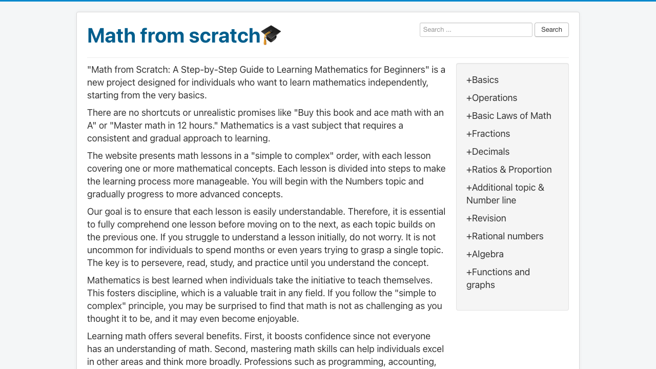 Scrape math-from-scratch.com | Bytewells