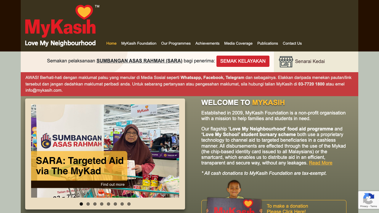 Scrape mykasih.com.my | Bytewells