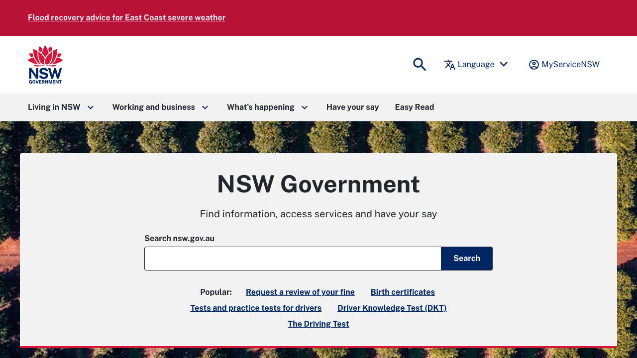 Scrape nsw.gov.au | Bytewells