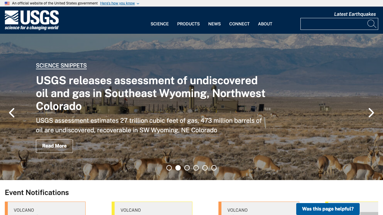 Scrape usgs.gov | Bytewells