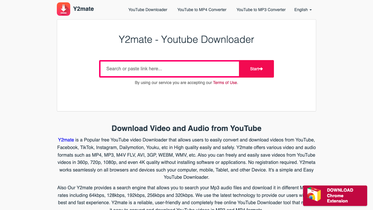 Scrape www-y2mate.com | Bytewells